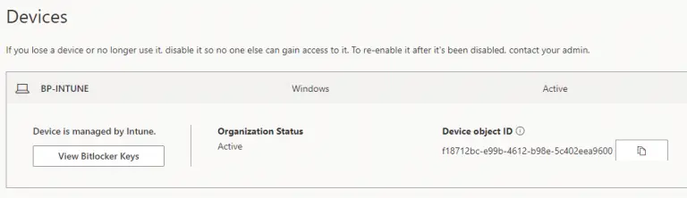 Disable BitLocker Recovery Key Self-Service in Intune - Brooks Peppin's ...